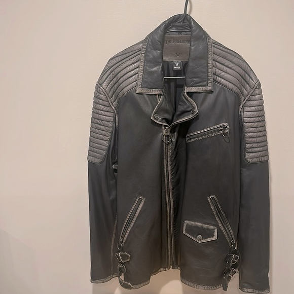True Religion | Jackets & Coats | True Religion Motto Black Leather ...